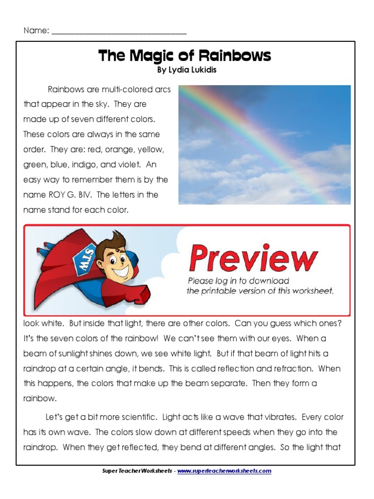 The Magic of Rainbows Explained | PDF | Rainbow | Color