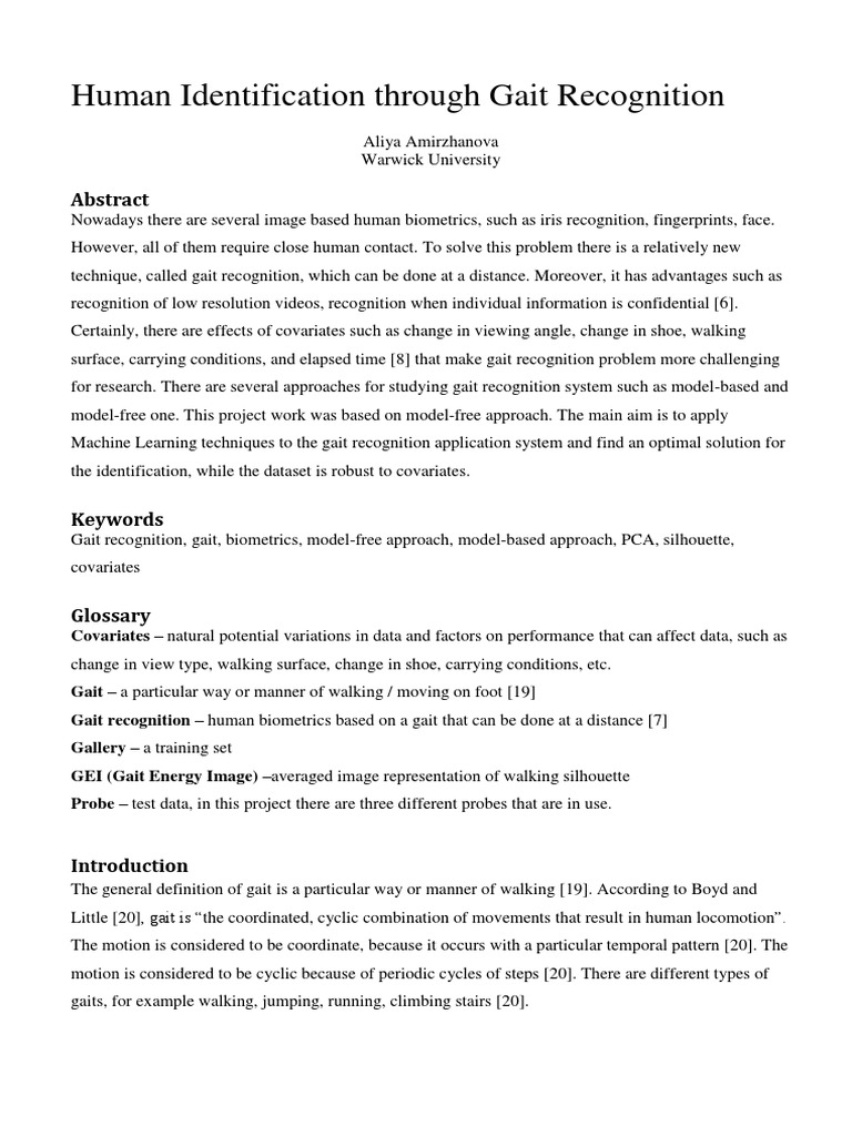 Gait Analysis Pdf Principal Component Analysis Teaching Mathematics