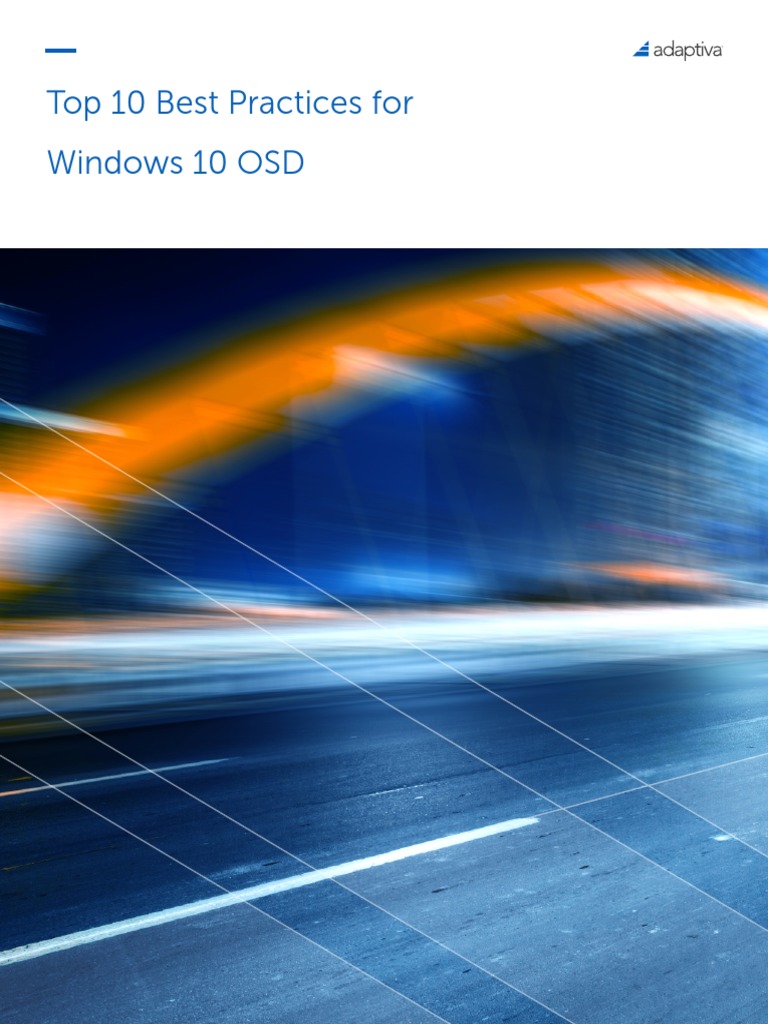 Top 10 Best Practices For Windows 10 OSD With ConfigMgr | PDF | Booting | Device Driver
