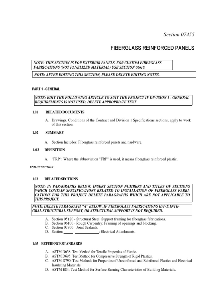 Ref FRP Arch Guideline Spec | PDF | Fiberglass | Fibre Reinforced Plastic