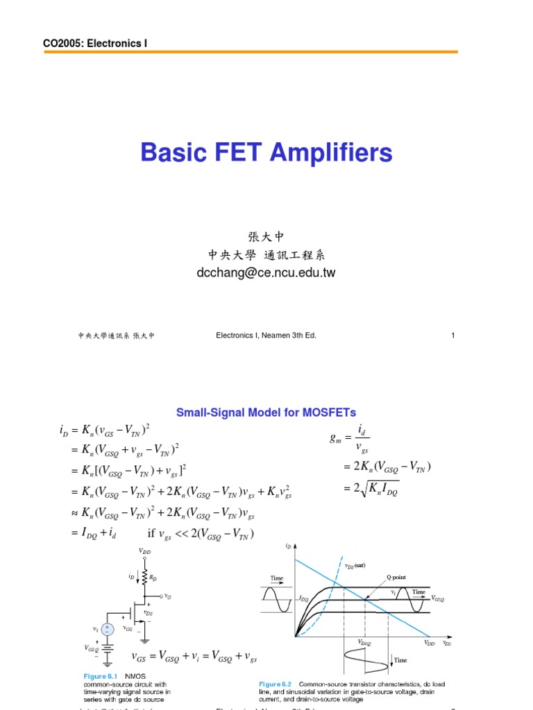 Ch4 Basic FET Amplifiers | PDF