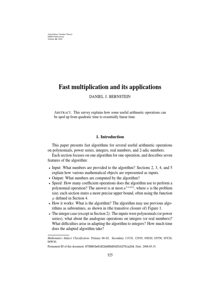 09 Andrew | PDF | Fast Fourier Transform | Time Complexity