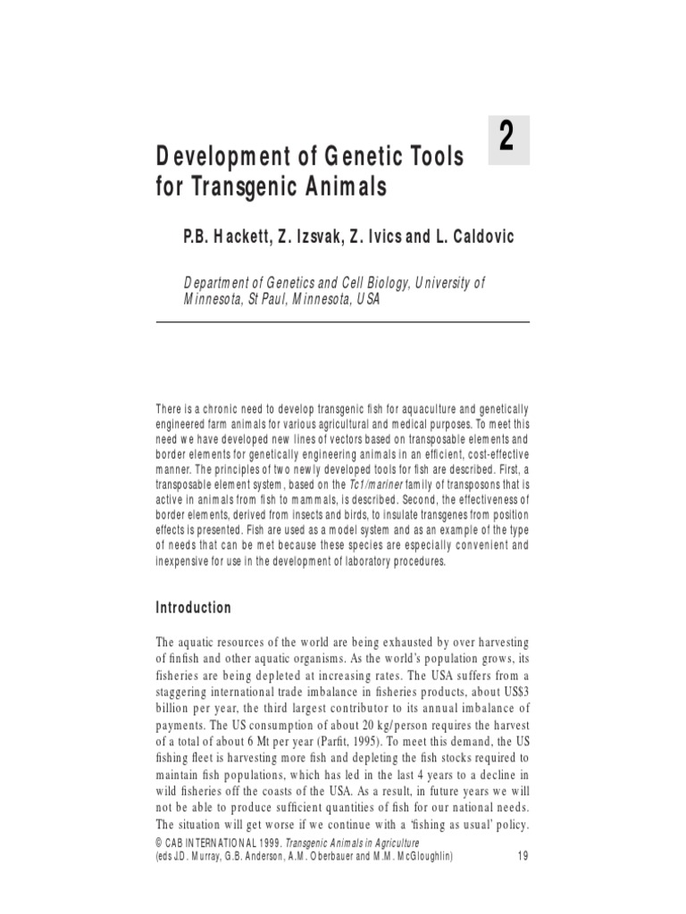 Transgenic Animal Farm | PDF | Transposable Element | Selective Breeding