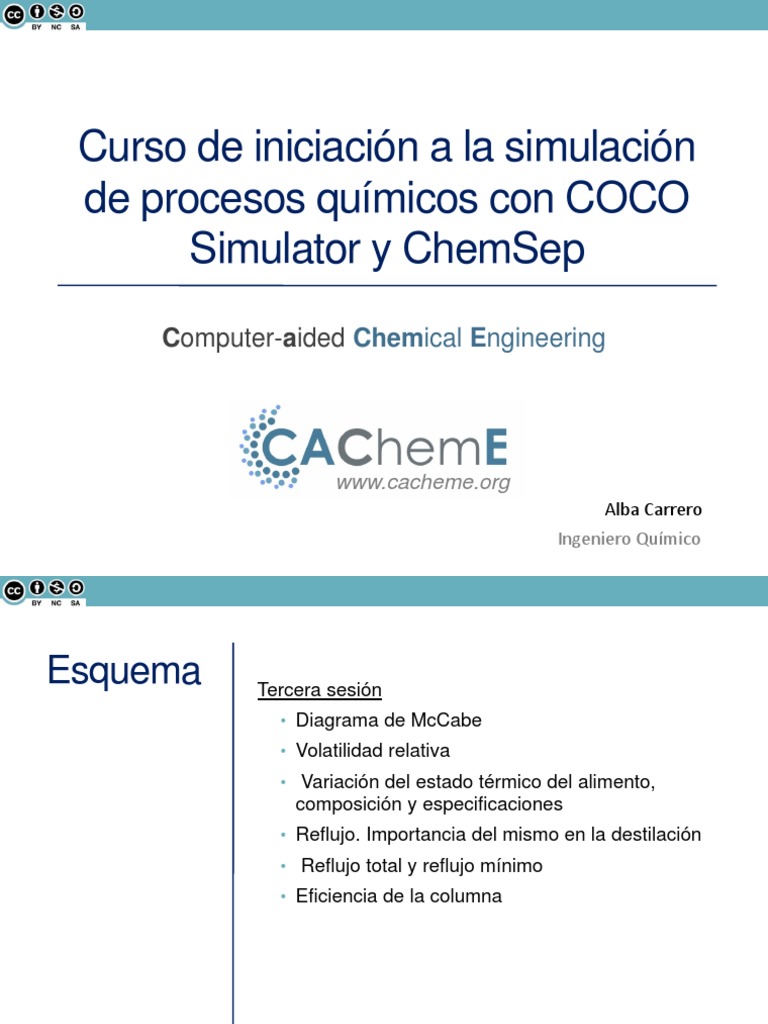 Curso COCO Simulator ChemSep d3 v.2 | PDF | Destilación | Ingeniería ...