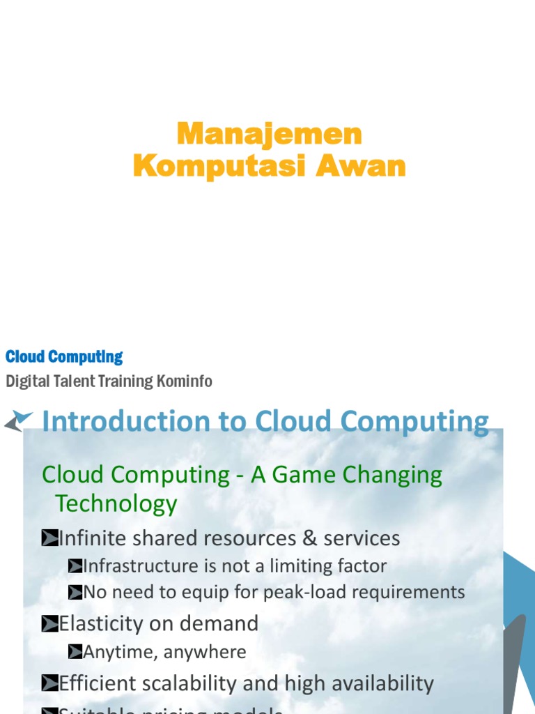 4 - Peneganalan Manajemen Cloud | PDF | Service Level Agreement | Cloud ...