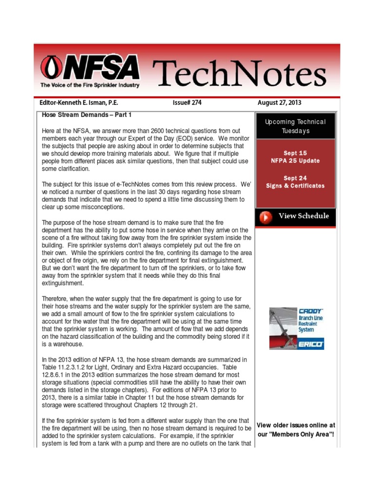 Hose Stream Demands Explained | PDF | Fire Sprinkler System