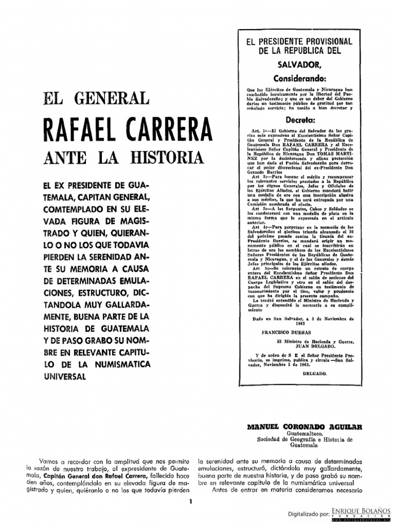 Rafael Carrera | PDF | Guatemala