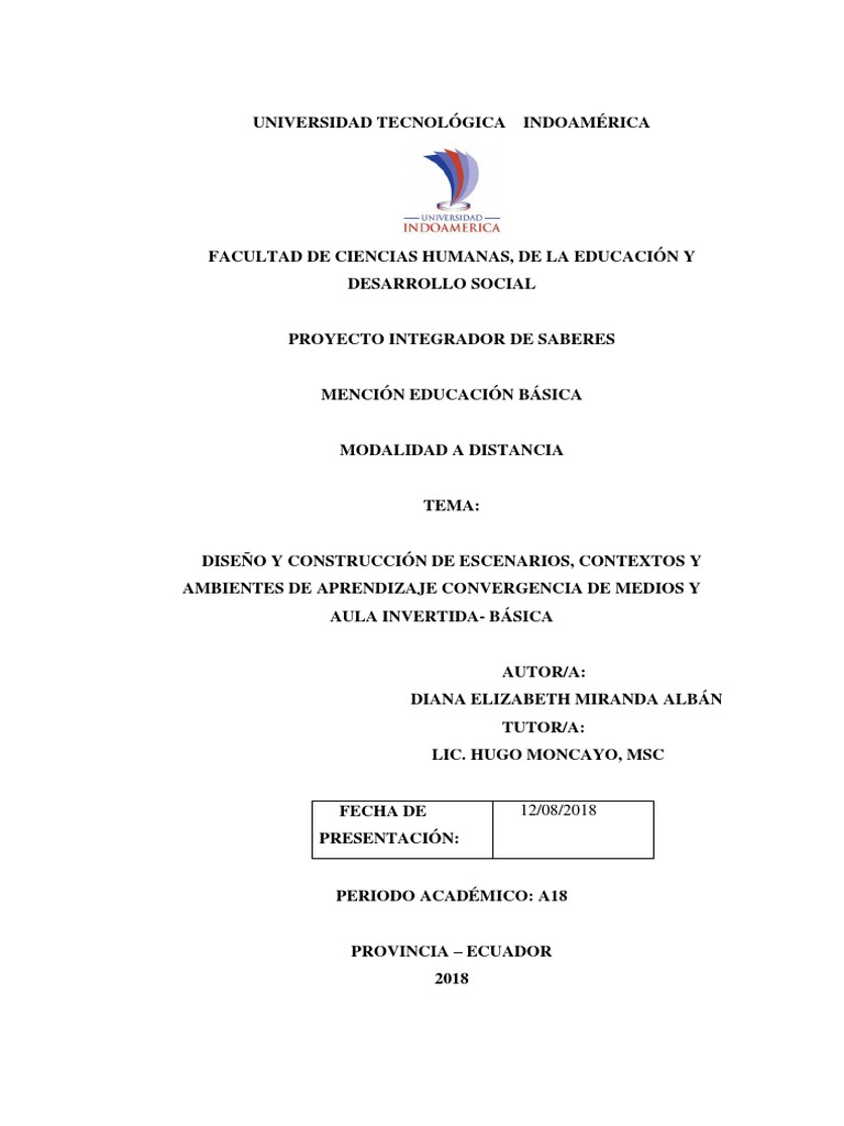 Proyecto Integrador PDF | PDF | Maestros | Tecnología de información y ...