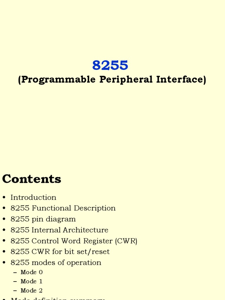 An In-Depth Explanation of the 8255 Programmable Peripheral Interface ...