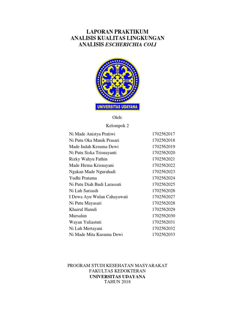 Analisis Escherichia coli dengan EMBA | PDF