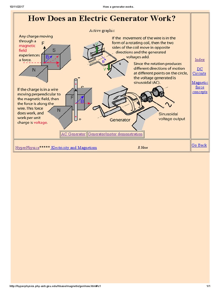 How Electric Generators Work | PDF