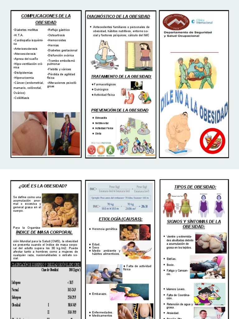 Triptico de Obesidad 2018 | PDF | Tejido adiposo | Obesidad