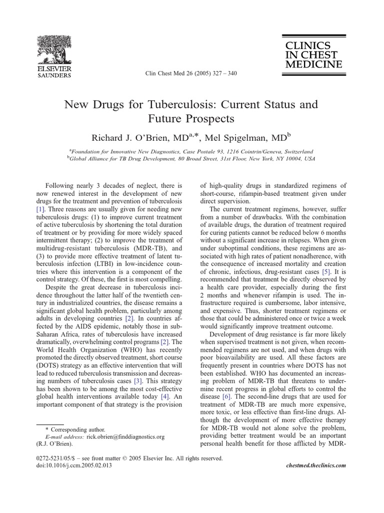 New TB Drugs: Status and Future Insights | PDF | Tuberculosis ...