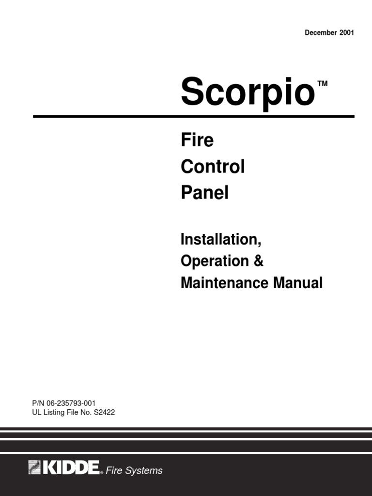 Scorpio Fire Control Panel | PDF | Electricity | Electrical Engineering