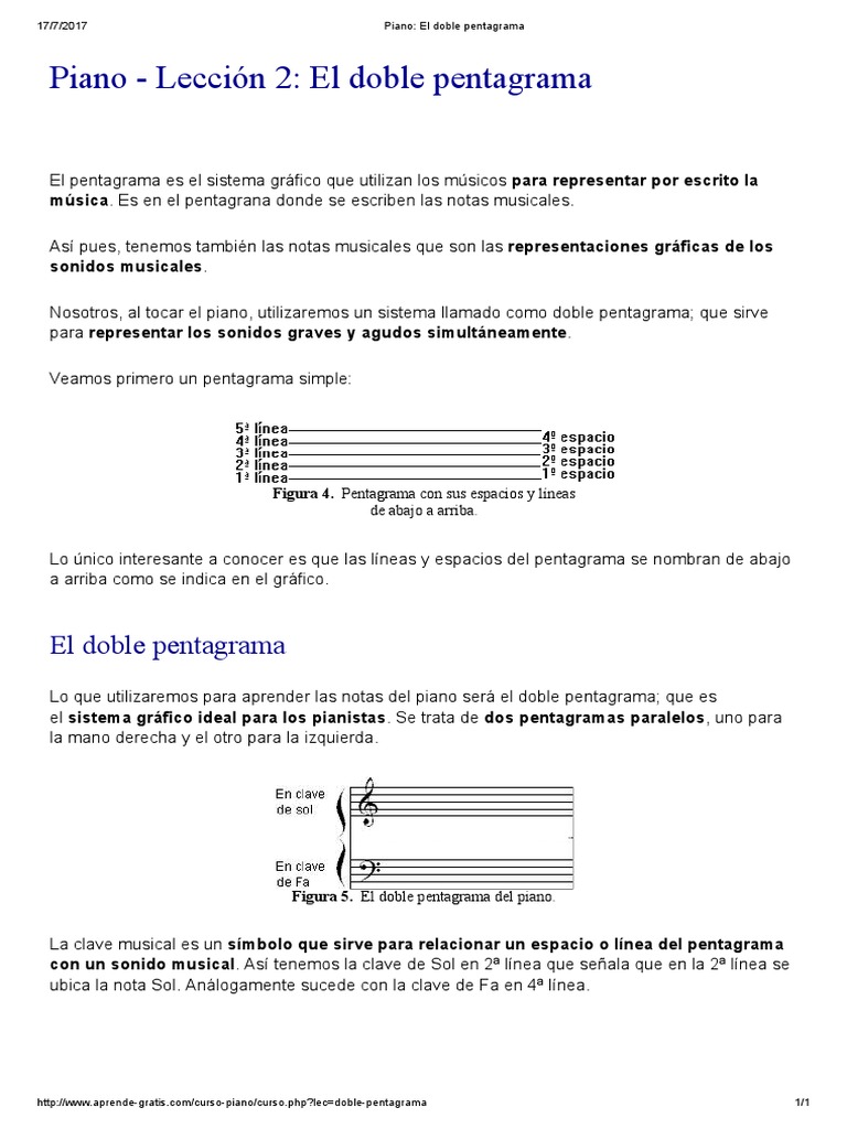 Piano - El Doble Pentagrama 2 | PDF