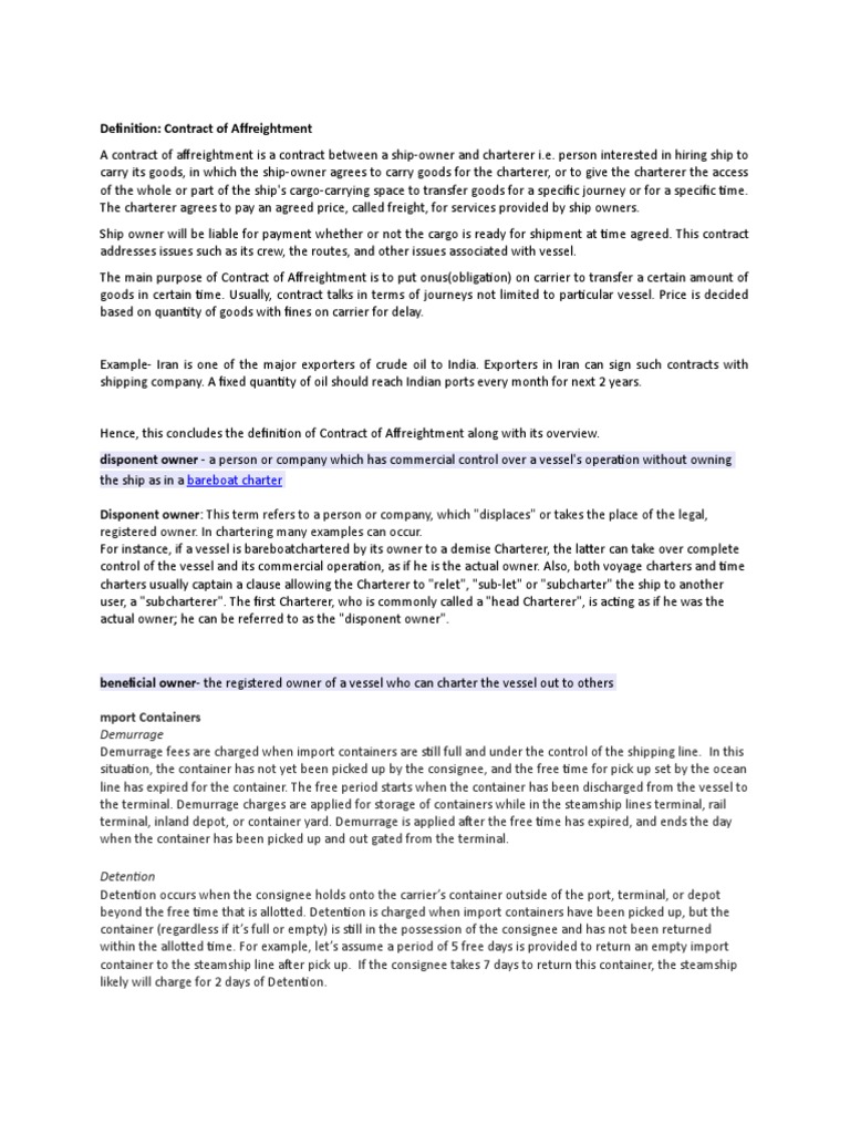 Shipping-NOTES.doc | Cargo | Shipping