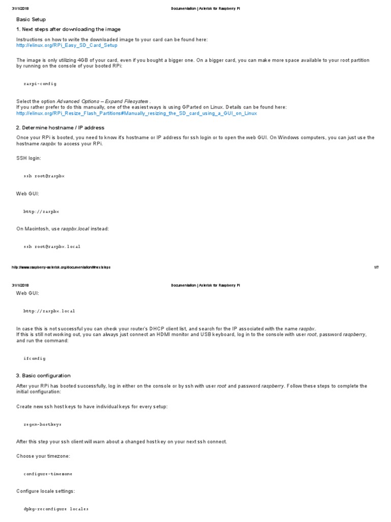 Documentation Asterisk For Raspberry Pi Pdf Secure Shell Command Line Interface 