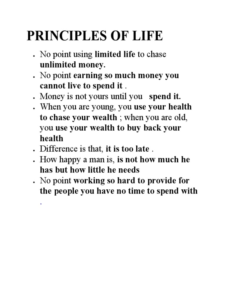 Balancing Life and Wealth Principles | PDF | Self-Improvement | Wellness