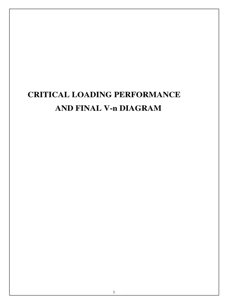 Critical Loading Performance and Final V-N Diagram | PDF | Lift (Force ...