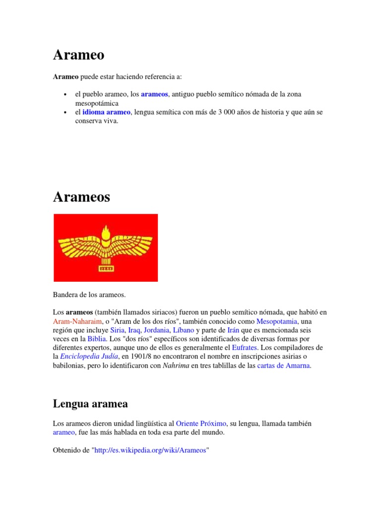 Arameo | PDF | Idiomas de asia | Lingüística