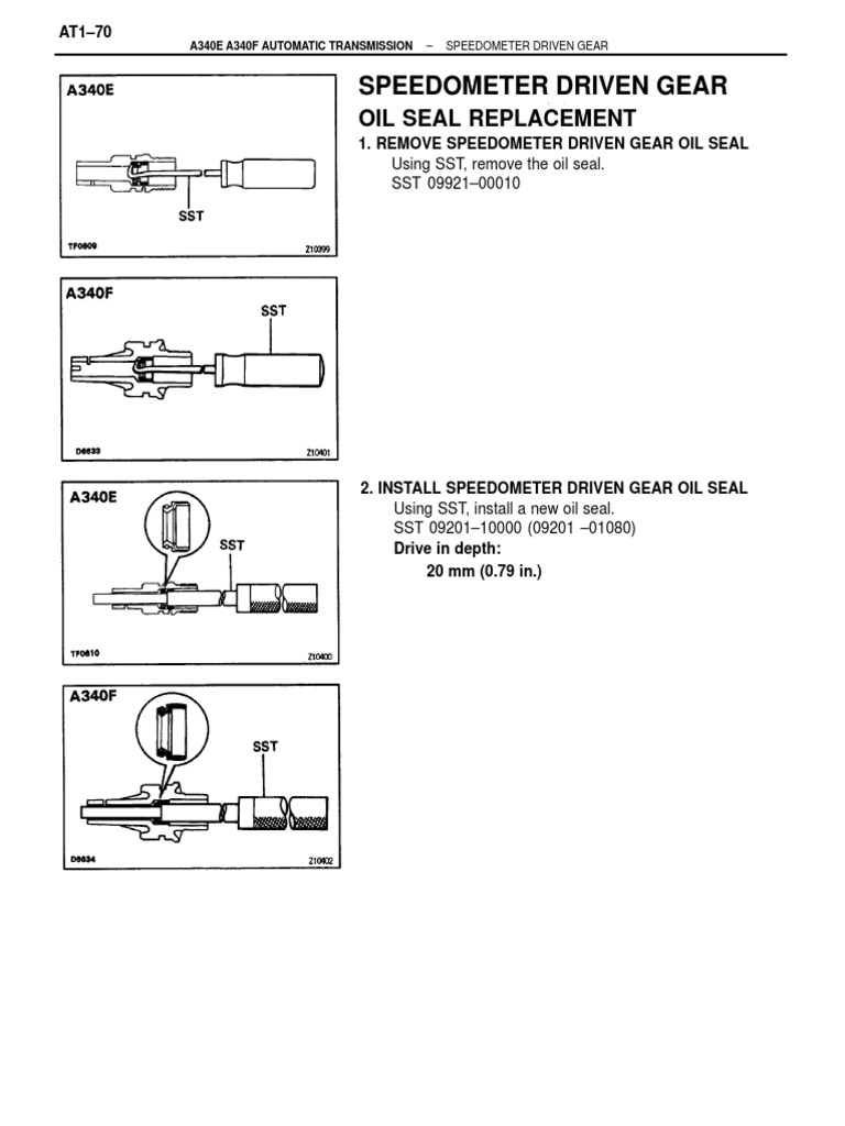 Speedometer Driven Gear Oil Seal Guide | PDF | Home & Garden ...