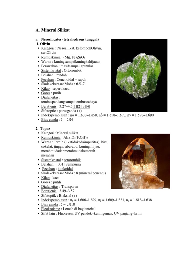 Mineral Silikat | PDF