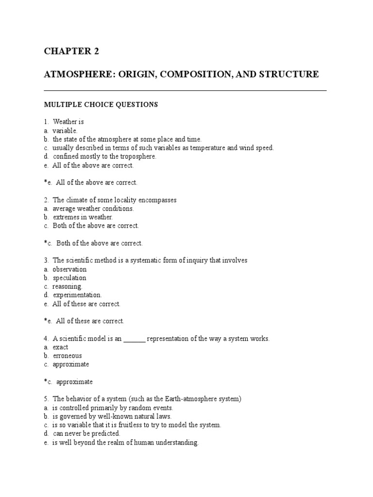 Atmosphere: Origin, Composition, and Structure | PDF | Atmosphere Of ...