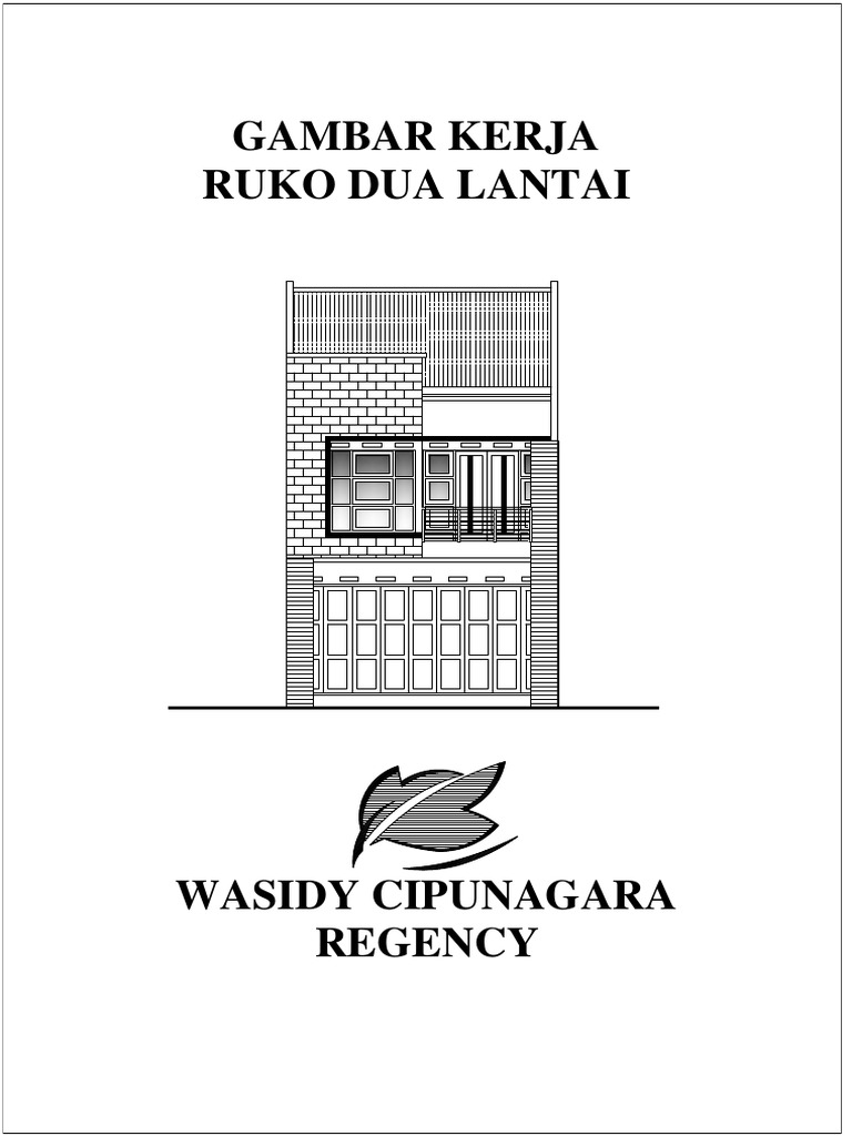 Gambar Kerja Ruko Dua Lantai PDF | PDF