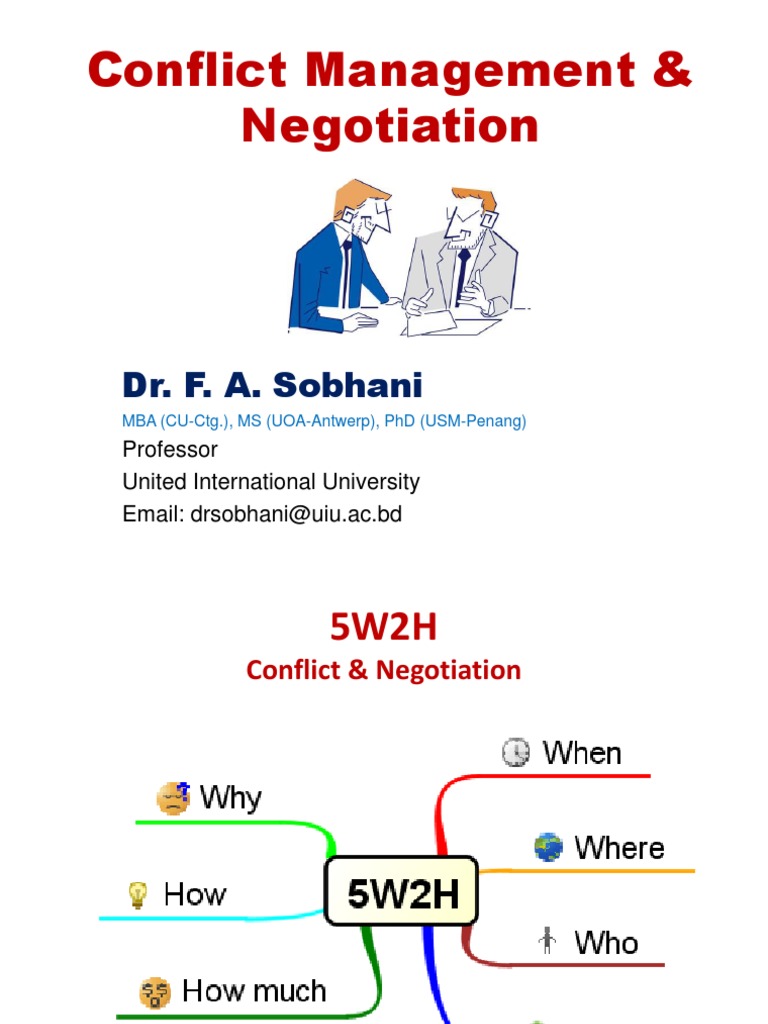 Conflict Management & Negotiation | PDF | Negotiation | Conflict Resolution