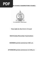 CXC 2026 Study Timetable | PDF