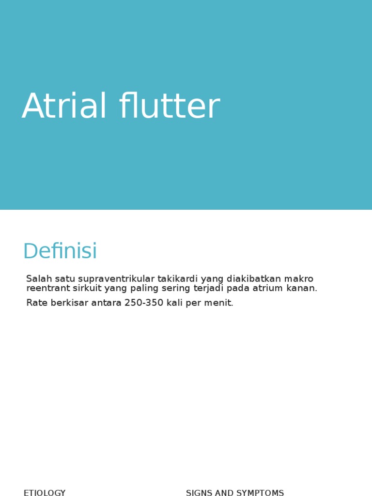Atrial Flutter | PDF | Atrium (Heart) | Cardiac Electrophysiology