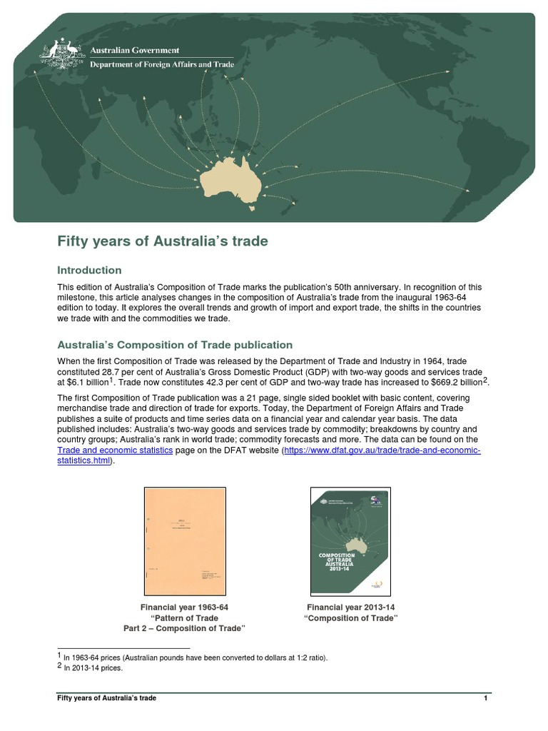 Australia Trade Evolution: 1963-2014 | PDF | Australia | Trade