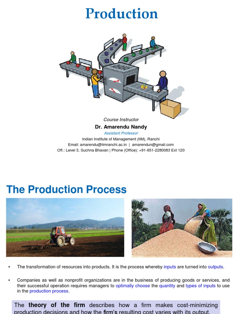 Theory Of Production Pdf Production Function Long Run And Short Run