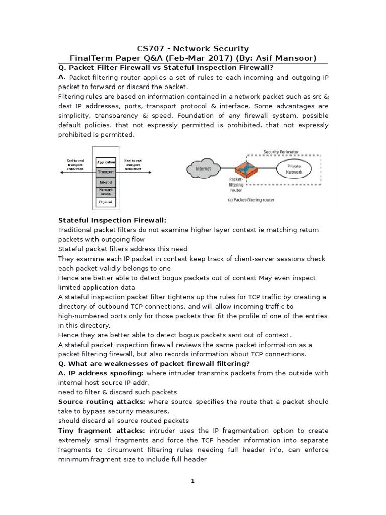Network Security Exam Insights | PDF | Key (Cryptography) | Firewall (Computing)