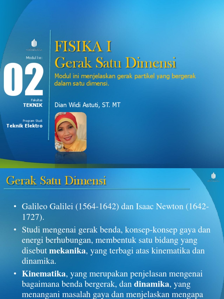 02 - Gerakan Satu Dimensi | PDF | Metode & Bahan Ajar