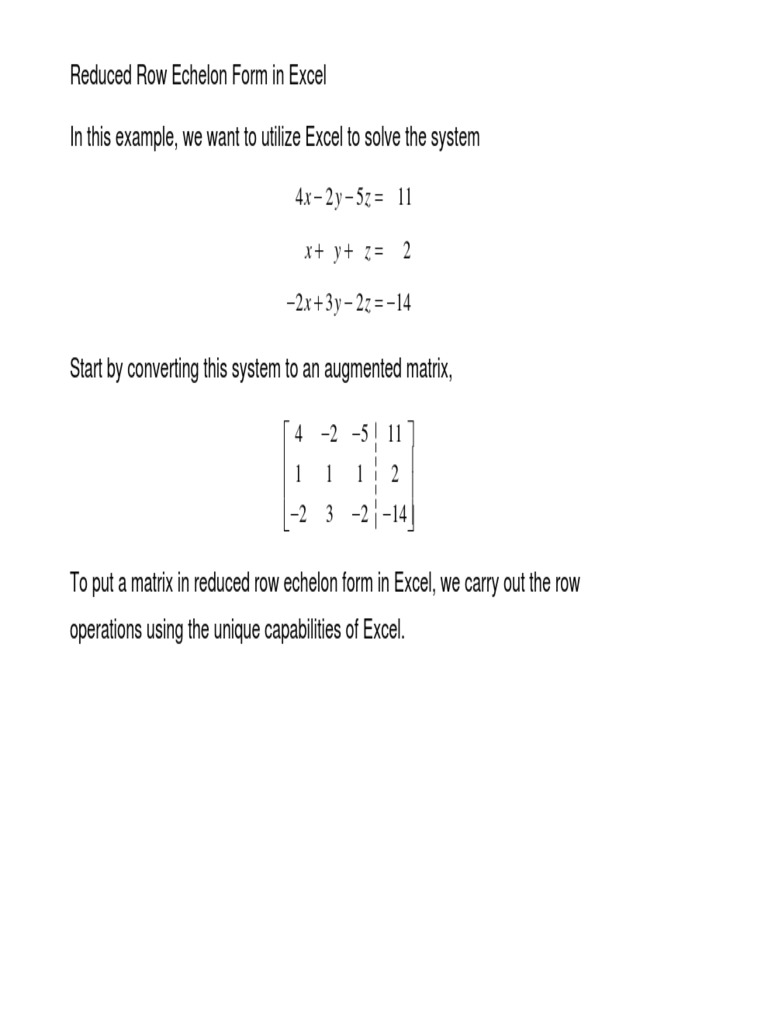 Rref Pdf Spreadsheet Linear Algebra 7720