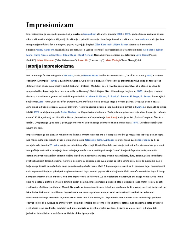 Impresionizam | PDF