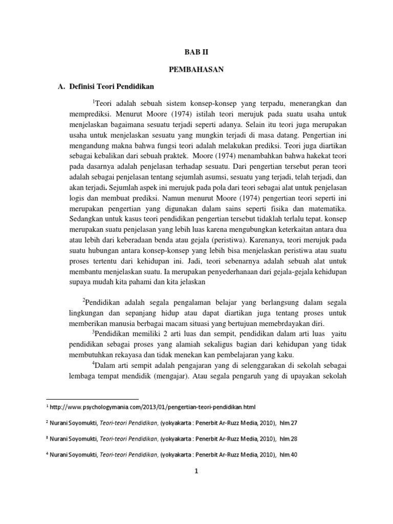 Teori Pendidikan | PDF