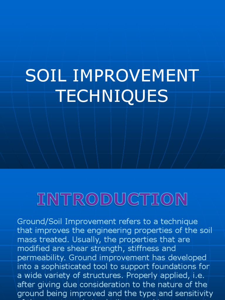 Soil Improvement Techniques | PDF
