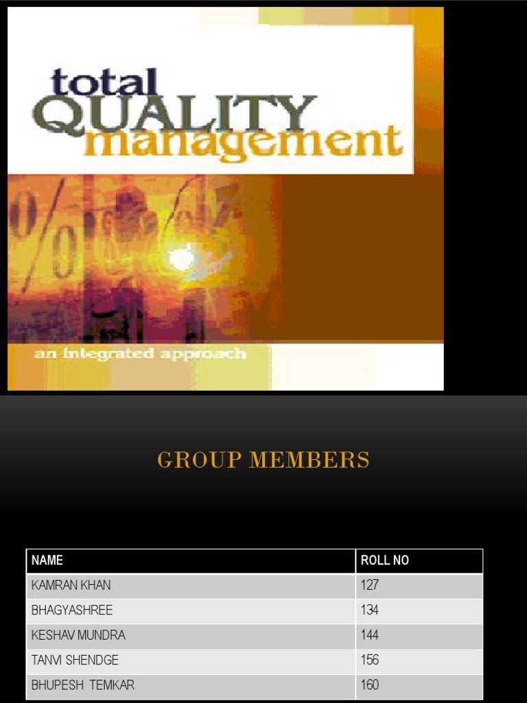 Total Quality Management Overview | PDF | Six Sigma | Quality (Business)