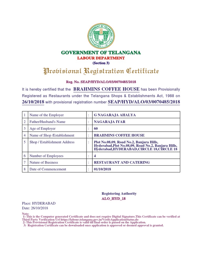 Brahmins Labour License | PDF
