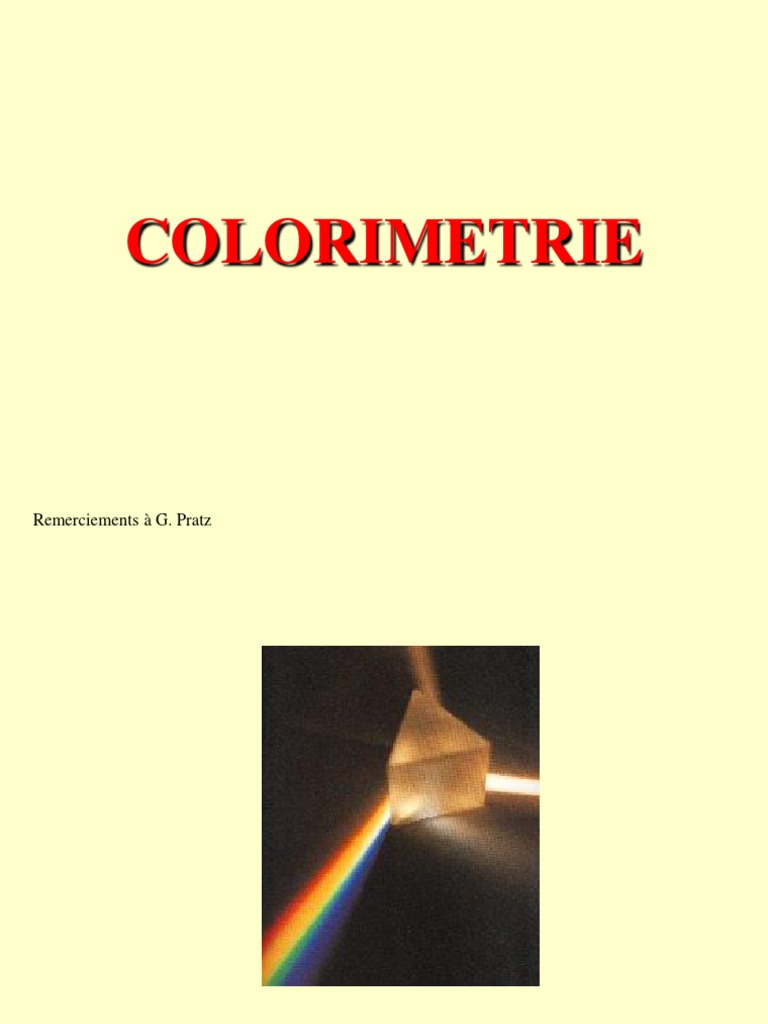 Colorimetrie | PDF | Couleur | Rouge