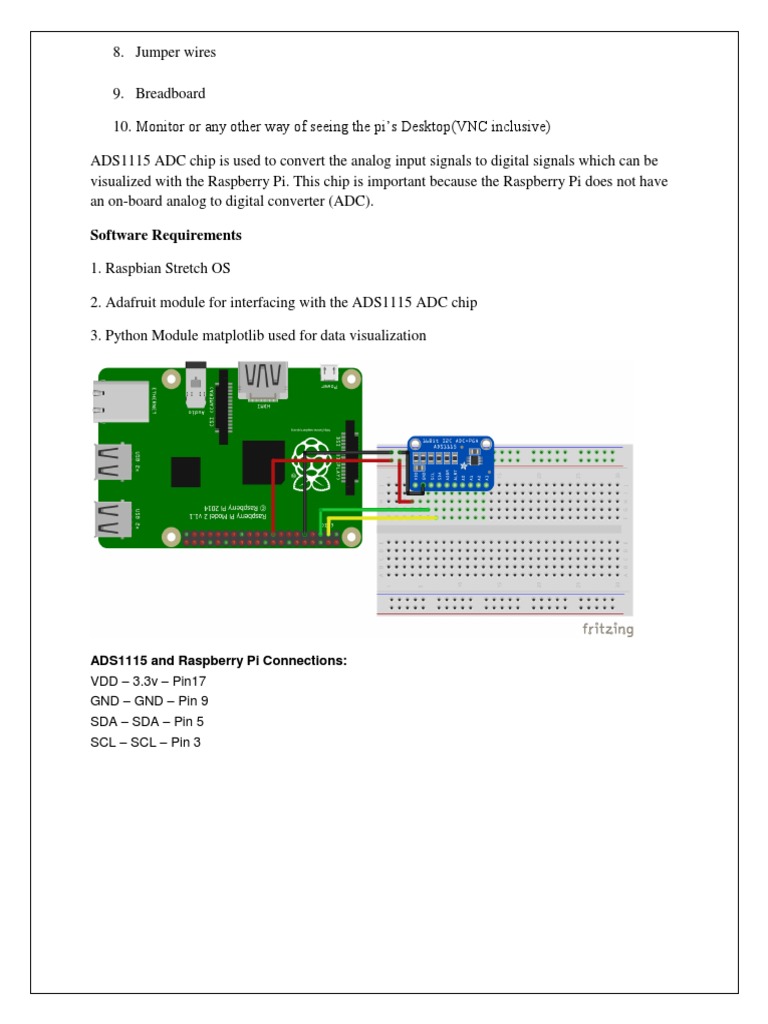 Raspberry Pi ADS1115 ADC Setup Guide | PDF | Technology & Engineering