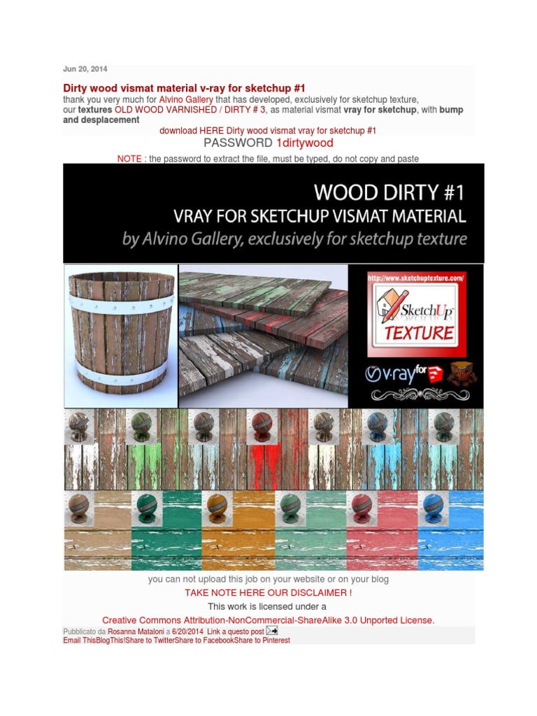 Vismat Material V-Ray For Sketchup | PDF | Sketch Up | Texture Mapping