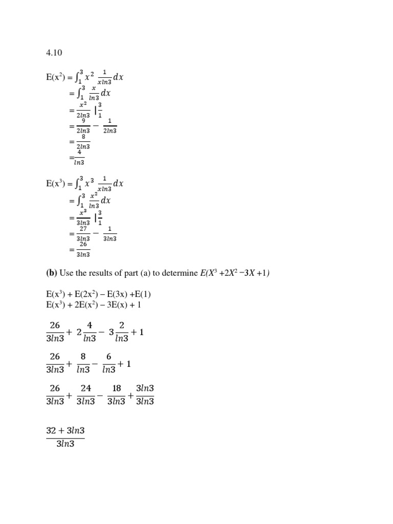 (B) Use The Results of Part (A) To Determine E (X | PDF