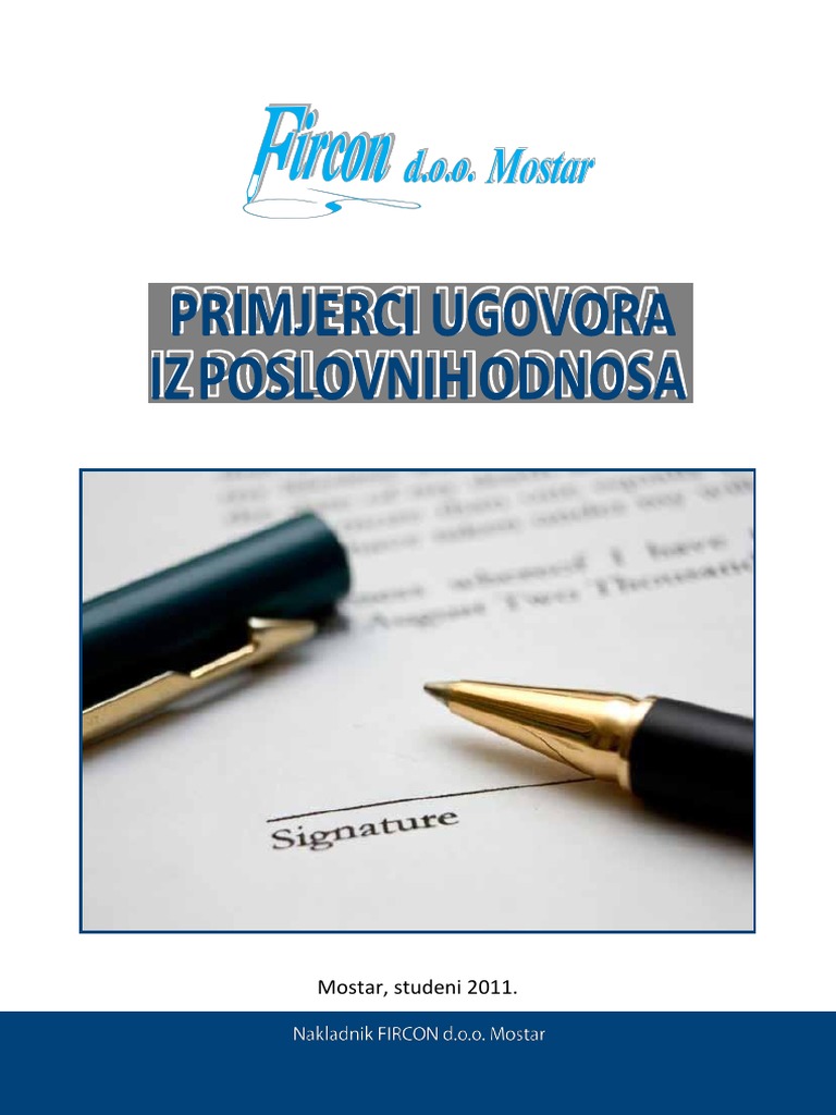 Knjiga Ugovora Word | PDF