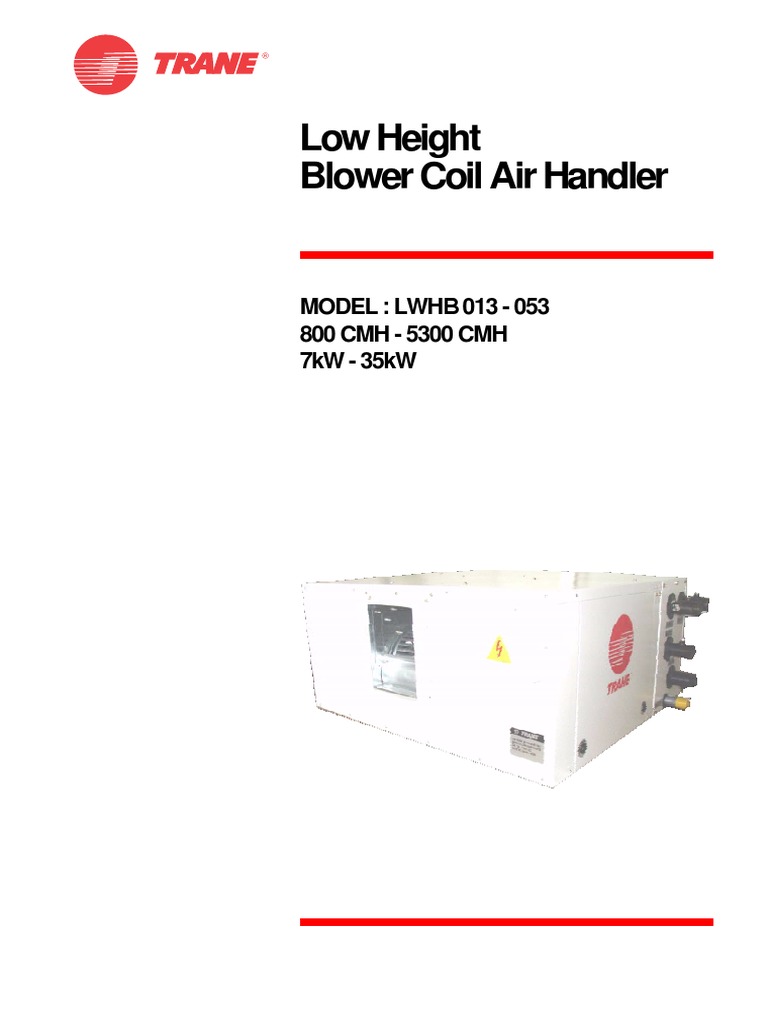 Trane AHU Specifications | PDF | Chemical Engineering | Continuum Mechanics