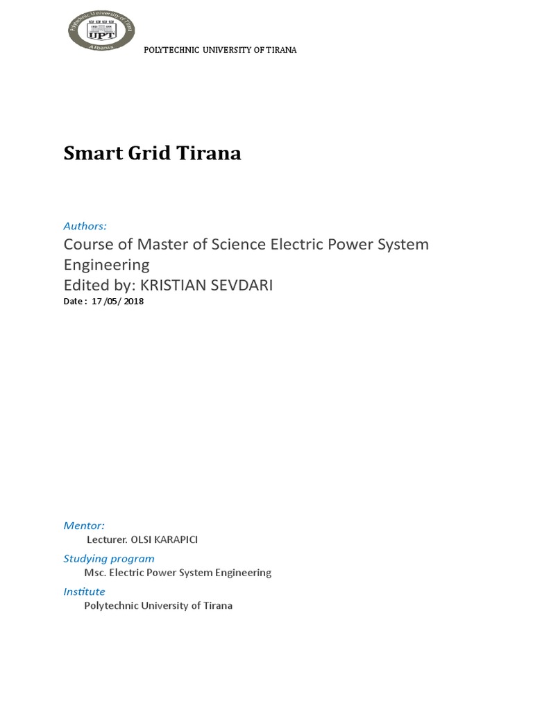 Smart Grid Tirana Project Overview | PDF | Electrical Grid | Series And ...