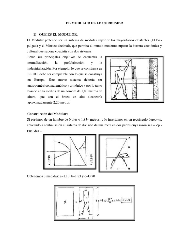 El Modulor de Le Corbusier | Dibujo