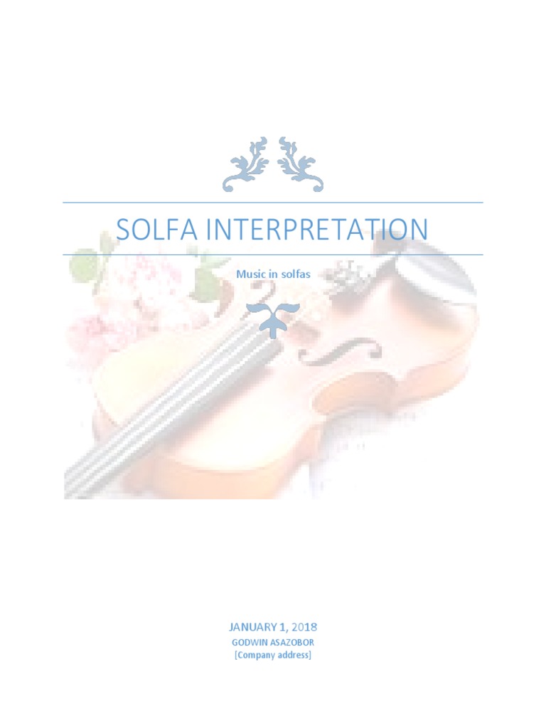 Solfa Interpretation: Music in Solfas | PDF | Notation | Musicology